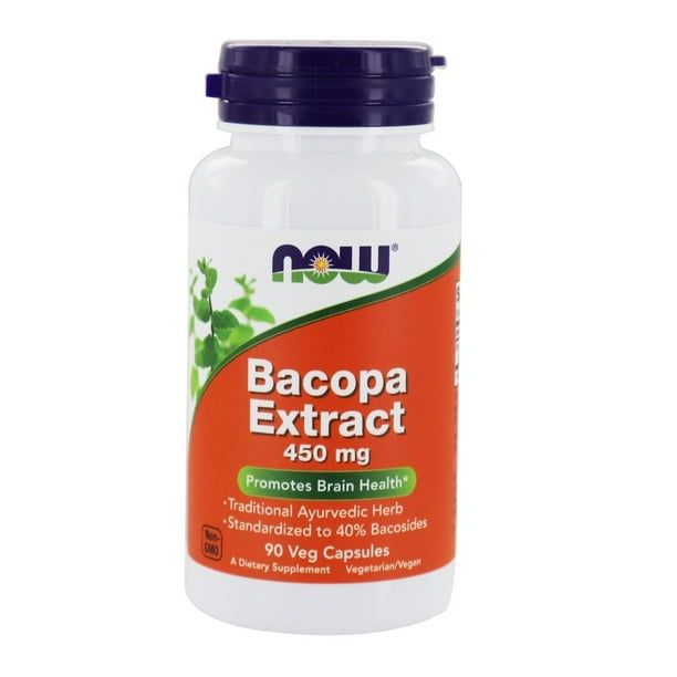 NOW Foods - Bacopa Extract Brain Health Formula 450 mg. - 90 Vegetable ...