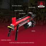 PowerSmart 6 Ton 120v 15A Electric Log Splitter with Portable ...