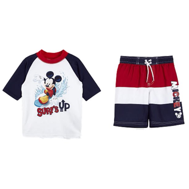 Mickey Mouse Clubhouse Infant Boys Surf's Up Rash Guard & Swim Trunks ...