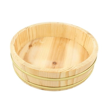 Worgeous 3 Sets Wooden Rice Bucket Sushi Rice Bucket Lidded Rice Barrel ...