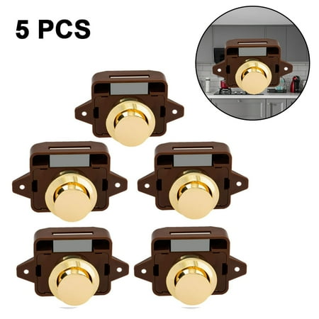 Push Button Latch Push Door Lock Catch Kit - 5 Pcs Keyless for Wardrobe ...