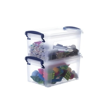 Superio Clear Plastic Storage Bins with Lids, 2 Quart (2 Pack ...