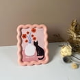 Plastic Wave Photo Frame for 4x6 Picture, Desktop Display Stand for ...