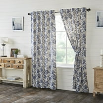 VHC Brands Plaid Curtain Panel, Black, 84x40, Set of 2 - Walmart.com