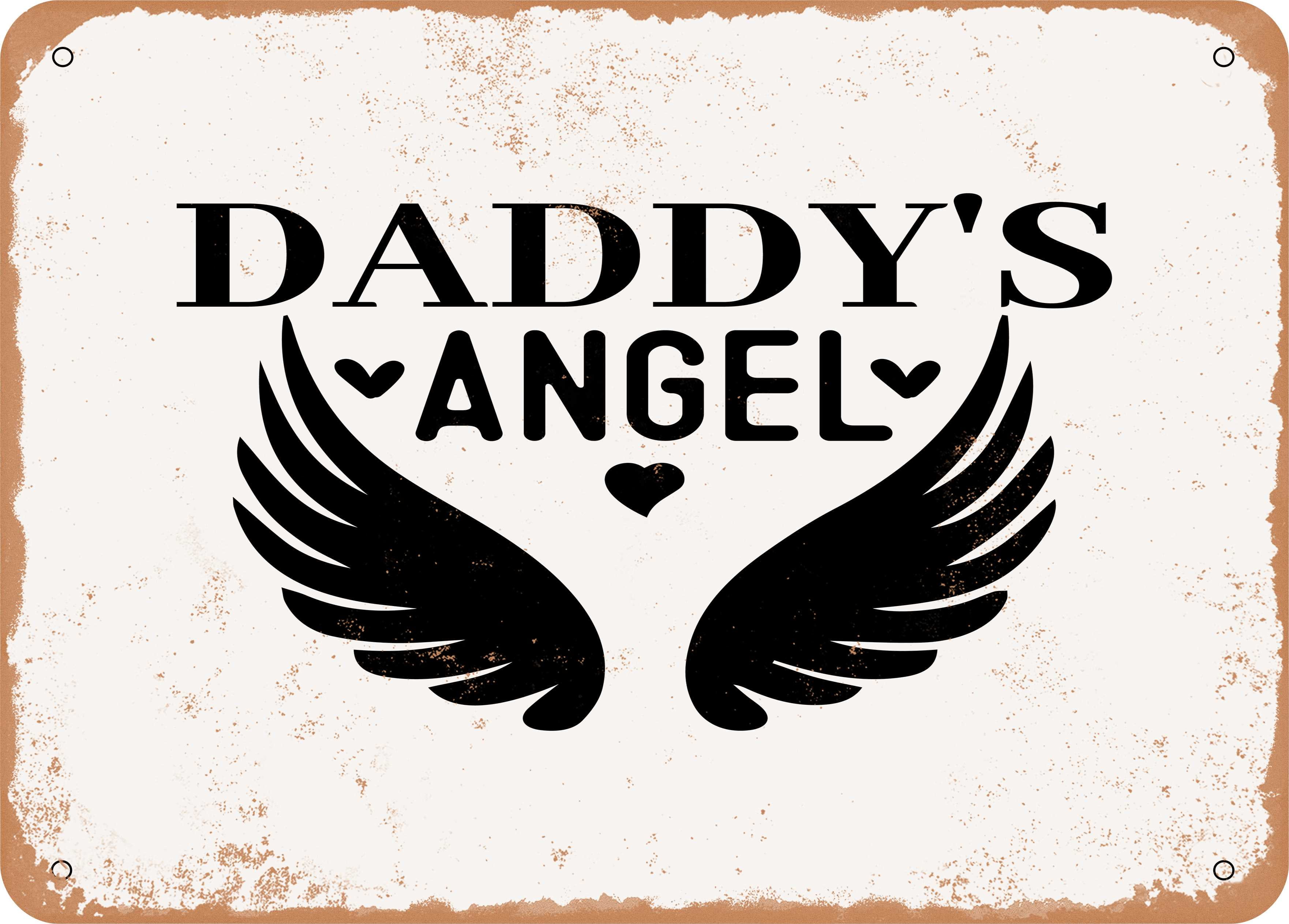 7 x 10 METAL SIGN - Daddy's Angel - Vintage Rusty Look Sign - Walmart.com