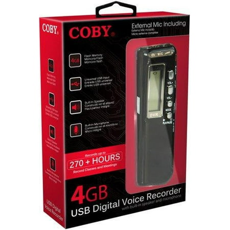 Coby Cvr-20 4 Gb Usb Digital Voice Recorder W/Bui | Walmart Canada