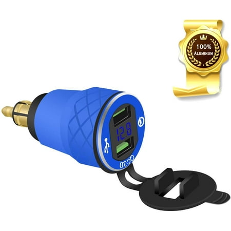 Quick Charge 3.0 Dual USB Motorcycle Charger Plug Socket Cigarette ...