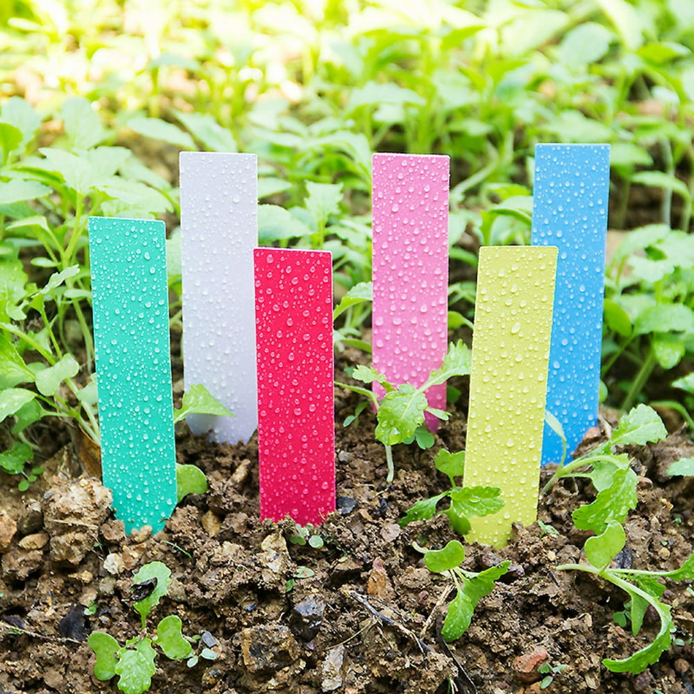 Yesbay 100Pcs Pot Stake Tags Waterproof Multi-Use PVC Flower Pot Plant ...