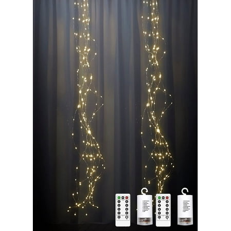 2 Pack 250 LED Firefly Bunch Lights 8.2ft Waterfall Lights, 8 Flashing ...