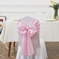 50 Pcs White Satin Chair Sashes Bows Universal Chair Cover for Wedding ...