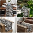 Abstract Plant Leaves Table Runner 13x36in Non-Slip Cotton Linen Table ...