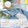 Beach Coconut Trees Ocean Starfish Shell Full Size Bed Set,Watercolor ...