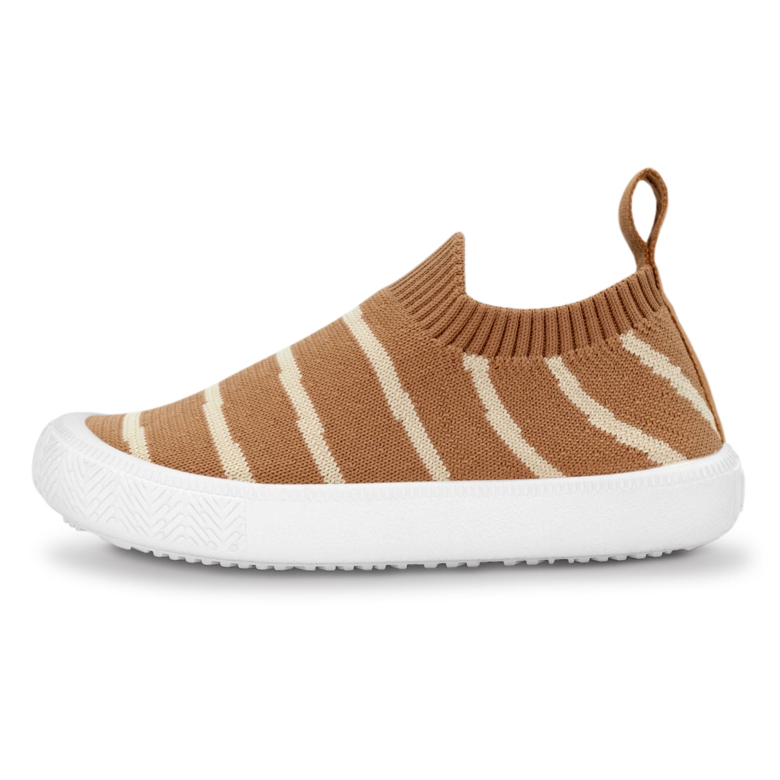JAN & JUL Slip-on Kids Shoes, Breathable Casual Knit Sneakers (Khaki ...
