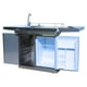 Leisure Season Outdoor Kitchen Cart with Fridge and Sink - Walmart.com