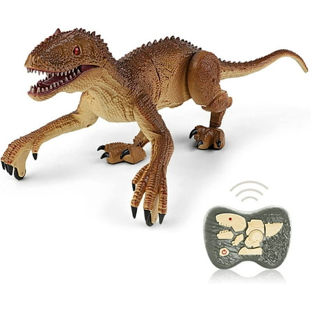 Remote Control Dinosaur Toys, Walking Robot Dinosaur w/ LED Light Up ...