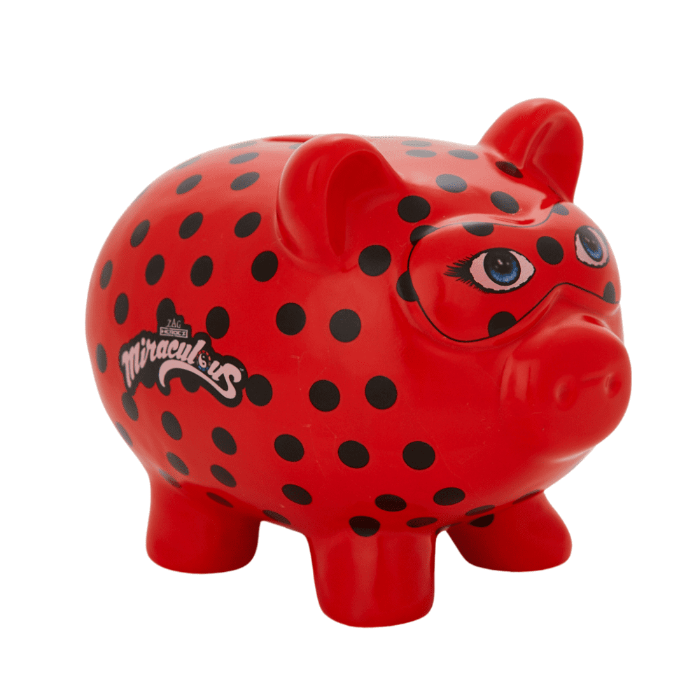 Miraculous Ladybug Girls Polka Dot Piggy Bank Ceramic Coin Bank for ...