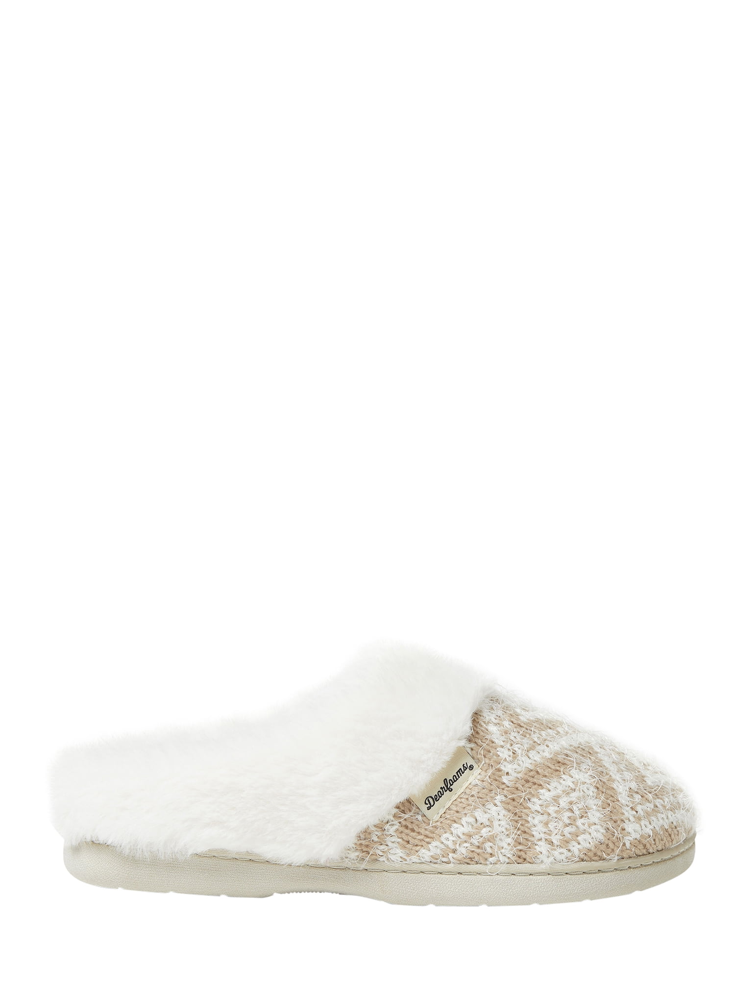 Dearfoams Womens Oversized Fairisle Clog Slippers - Walmart.com