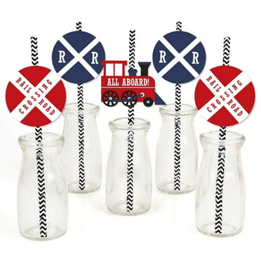 Big Dot of Happiness Fired Up Fire Truck - Paper Straw Decor ...