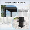10'×13' Outdoor Louvered Pergola, Aluminum Pergolas with Adjustable ...