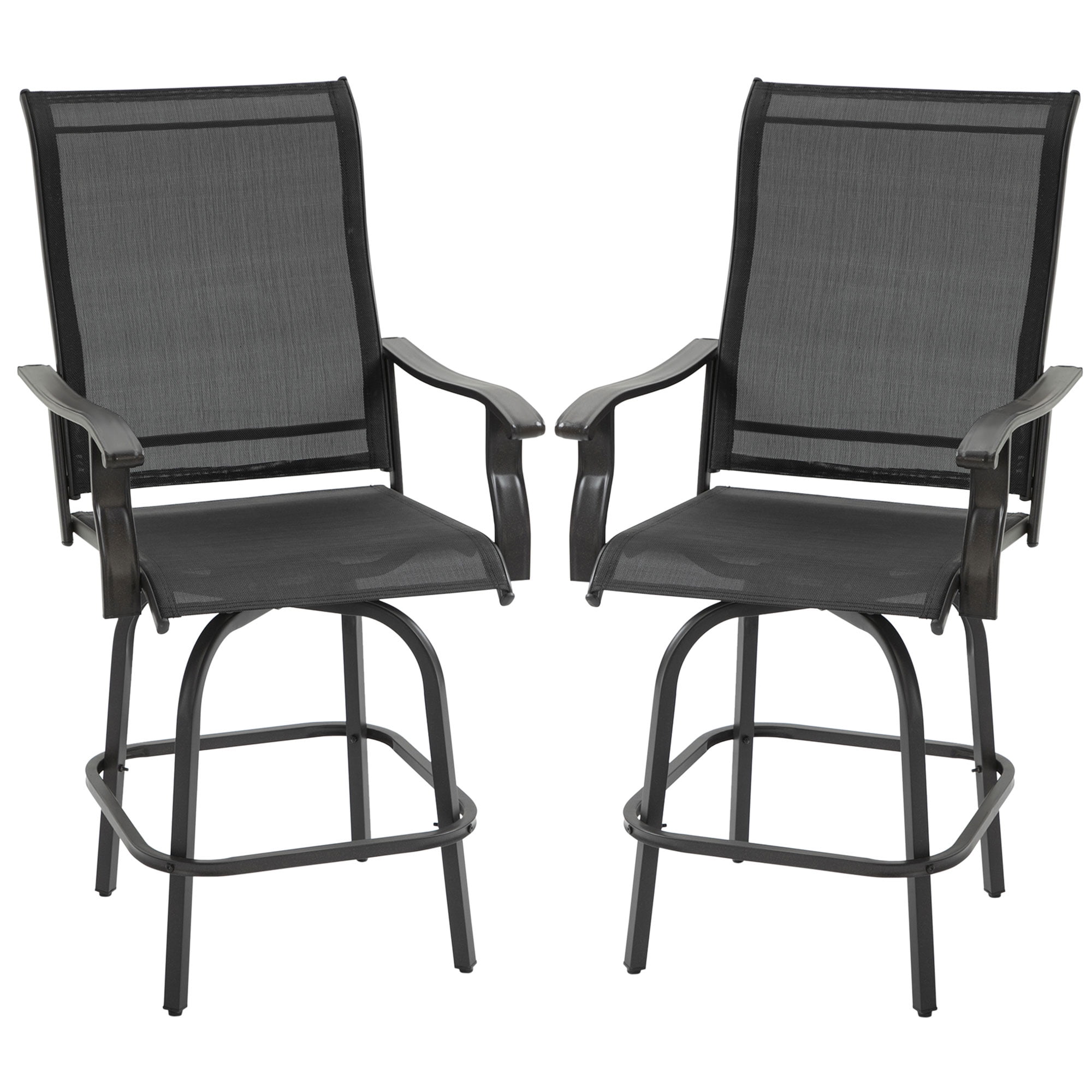 Click here for Outsunny Outdoor Swivel Bar Stools - Set Of 2  Hig... prices