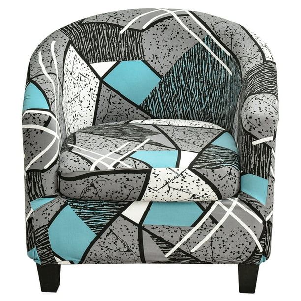 CJC 2-Piece Club Chair Slipcover with Cushion Tub Printed Covers ...