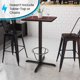 BizChair 30'' x 30'' Restaurant Table X-Base with 3'' Dia. Bar Height ...