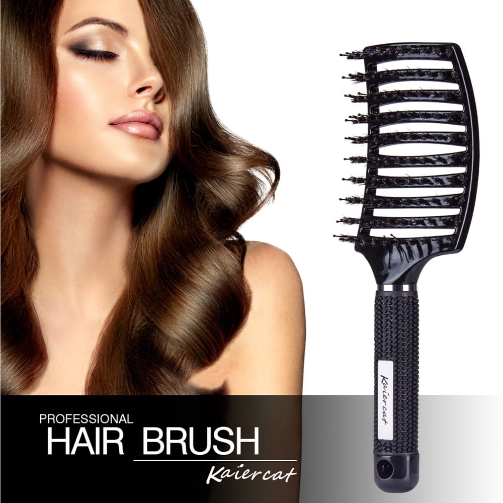 Hair Brush, Curved Vented Brush Faster Blow Drying, Paddle Detangling ...