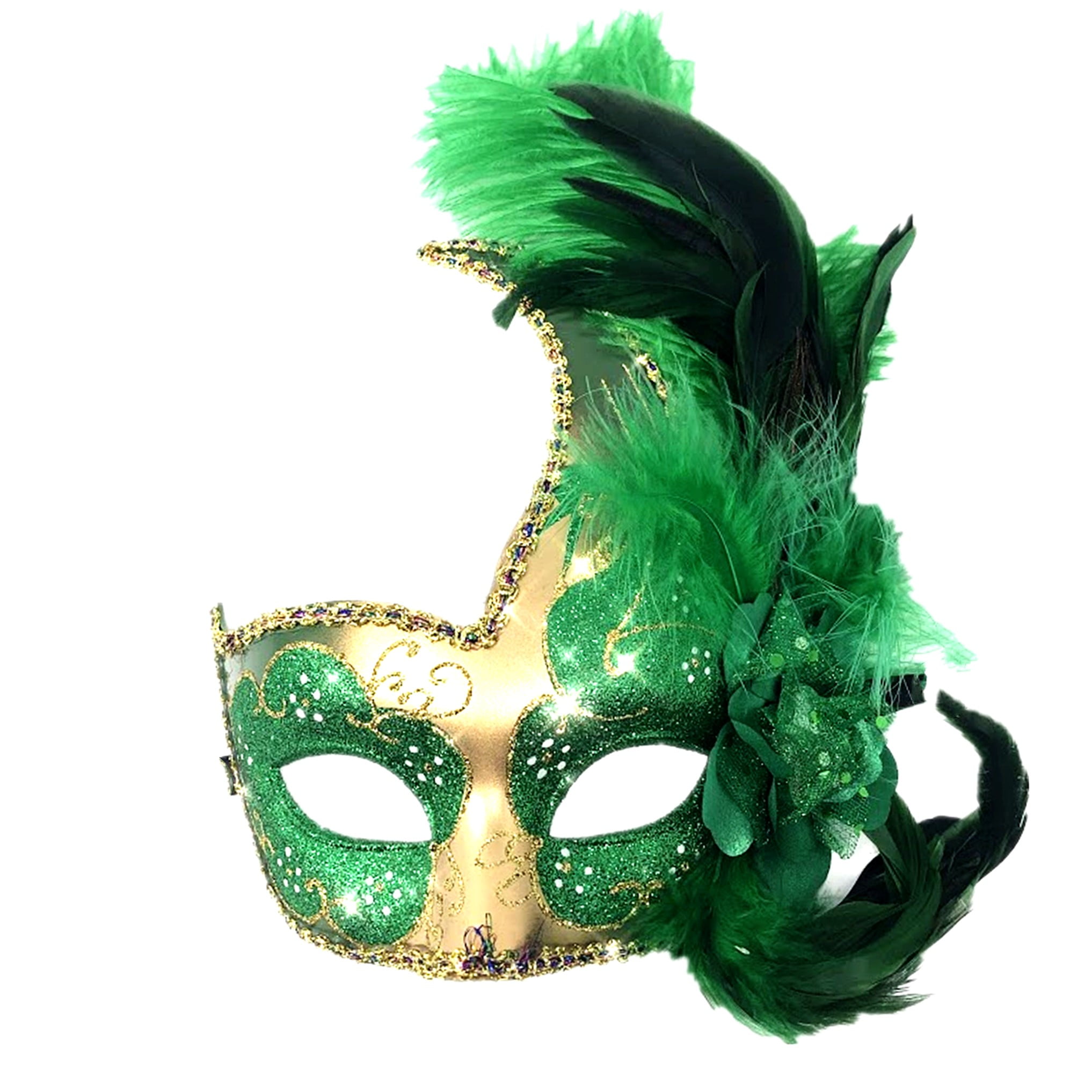 Women Lady Girls Costume Venetian Feather Mask Masquerade Mask ...