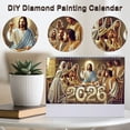 2026 Diamond Painting Jesus Calendar 12 Month Religious Desk Planner ...