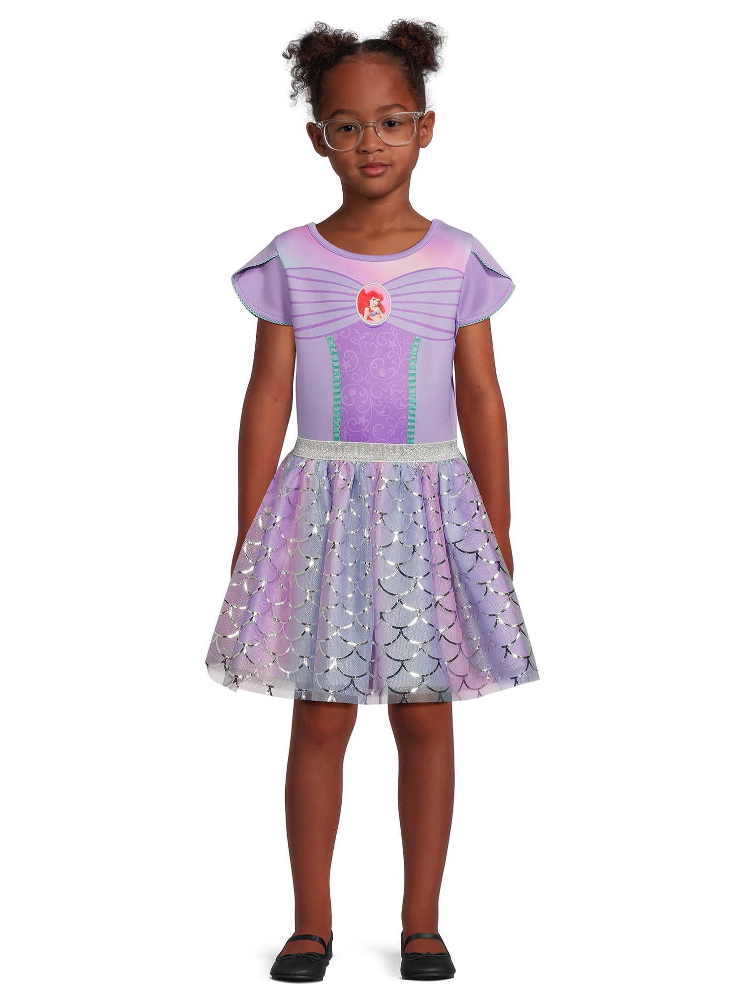 Disney Princess Girls The Little Mermaid Cosplay Dress, Sizes 4-16 ...