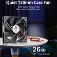 120mm x 25mm 12V Fan 2 Pin, Quiet Hydraulic Bearing DC Brushless ...