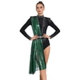 Aislor Women Metallic Lyrical Dance Rhinestone Leotard with Metal Waist ...