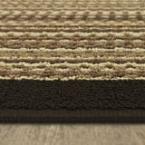 Mainstays Woven Apollo Striped Indoor Polypropylene Tan and Chocolate ...