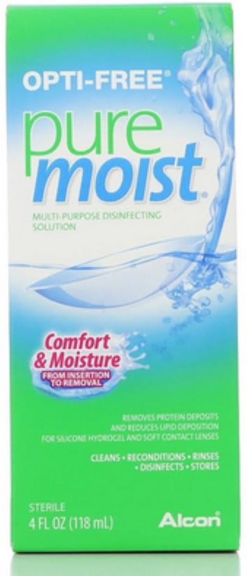 OPTI-FREE Pure Moist Multi-Purpose Disinfecting Solution 4 oz (Pack of ...
