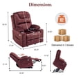 Power Lift Recliner Chair with Massage & Heat for Elderly, Power ...