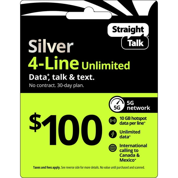 Straight Talk StraightSAVINGS! $25 Unlimited Talk, Text & Data 30-day ...