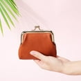 2Pcs 2 Colors PU Leather Kiss Lock Wallets Coin Purses Change Purse ...
