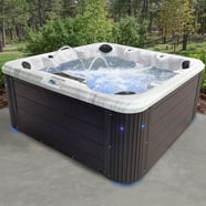 Lifesmart Acacia L 5 Person Square Hot Tub Spa w/40 Jets, Locking Tub ...