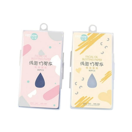 2 Boxes Premium Facial Oil Blotting Paper Natural Bamboo Charcoal Face ...