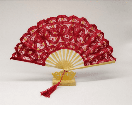 Dinohhi Bridal fans in lace, silk and wood - perfect for her wedding ...