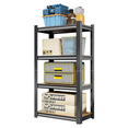 4-Layer Storage Rack, Adjustable Height Wooden Shelf, Suitable For ...