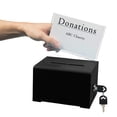 AdirOffice Acrylic Locking Suggestion Box, Black - Walmart.com
