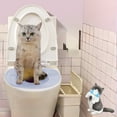 Luxcidy Odor Proof Cat Litter Box, Anti-Splash Pet Toilet Trainer, Sand ...
