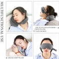 2-in-1 Memory Foam Neck Pillow & Eye Mask - Ergonomic U-Shaped Travel ...