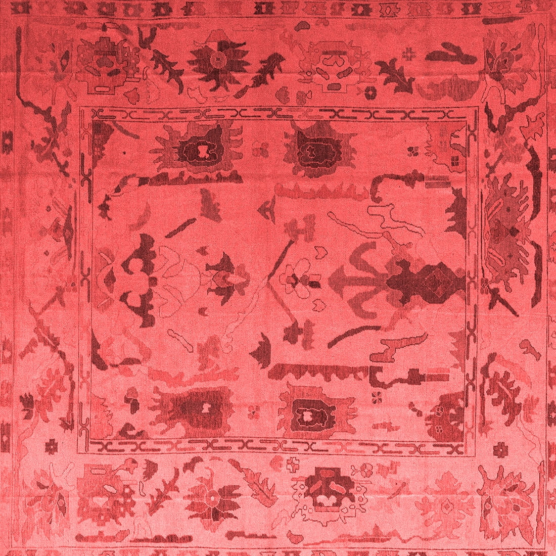 Ahgly Company Machine Washable Indoor Square Abstract Red Modern Area ...