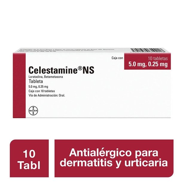 Celestamine NS 5.0mg/0.25 mg 10 tabletas | Walmart en línea