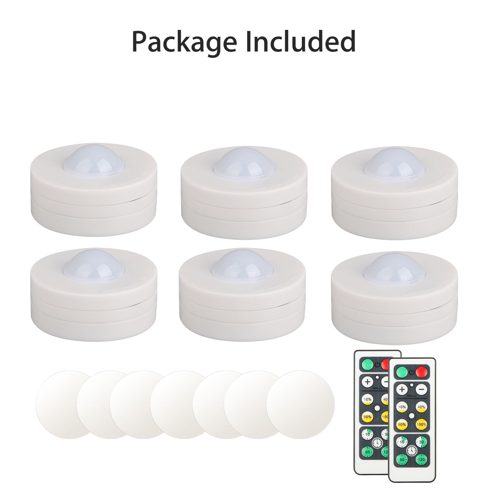 Lightmates Led Wireless Puck Lights With Remote Batteries 6 Pack ...