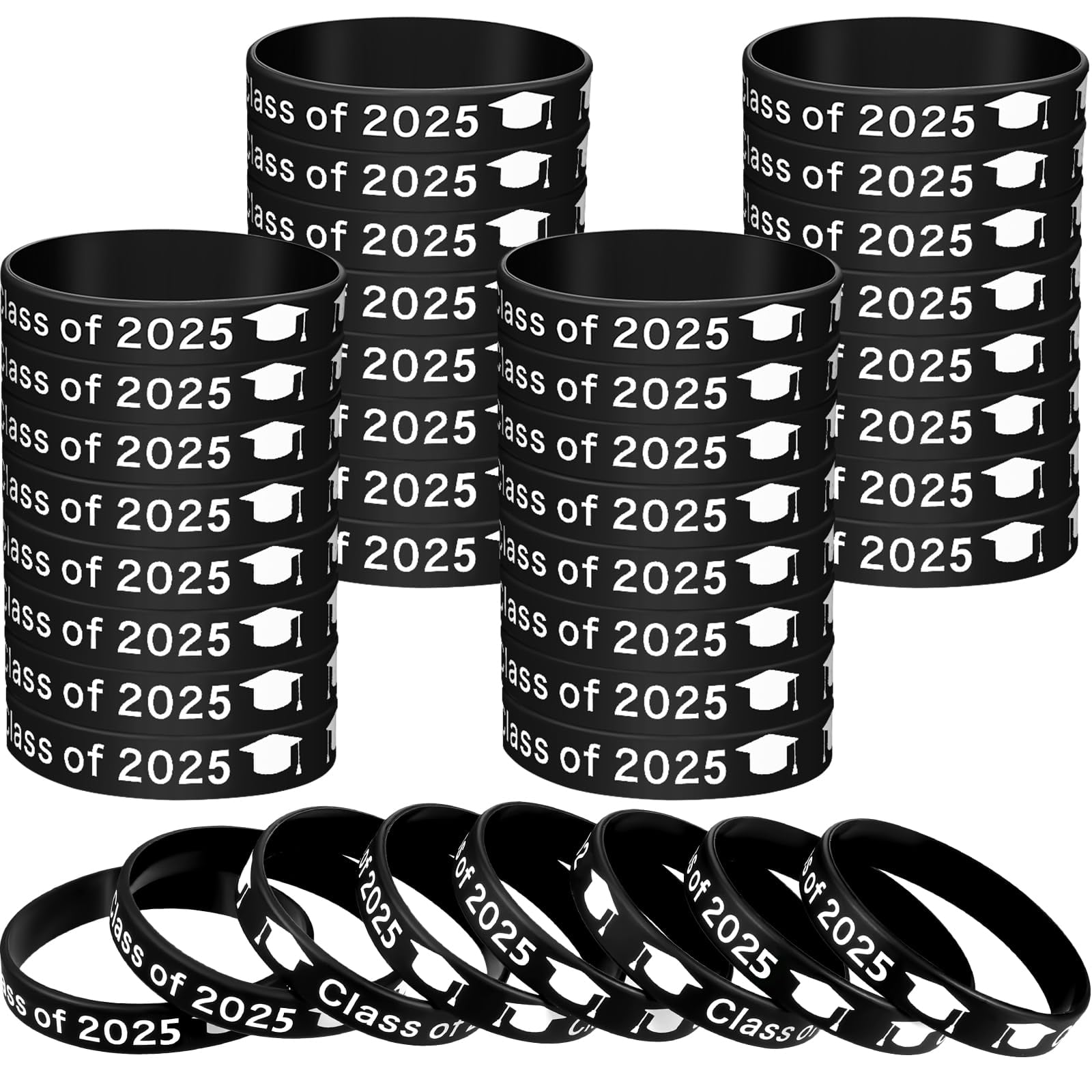 Pulseras de goma de graduación Skylety Class de 2025 x 48 pulgadas ...
