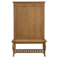 Linon Santa Fe Hall Tree with Four Hooks, Antique Brown Finish ...
