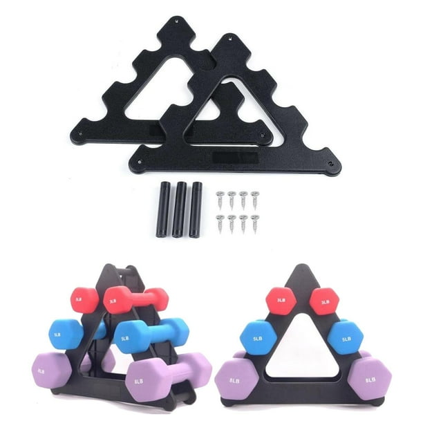 AntiSlip Dumbbell Holder, Triangle Rack Tree Shaped Storage Bracket ...